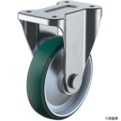 【特長】 ●標準的な大型キャスターで重量物の運搬に数多く使用されています。 【用途】 ●台車、ワゴンに最適です。 【仕様】 ●許容荷重(daN)：300 ●許容荷重(kgf)：306 ●車輪径D(mm)：150 ●車輪幅(mm)：38 ●取...