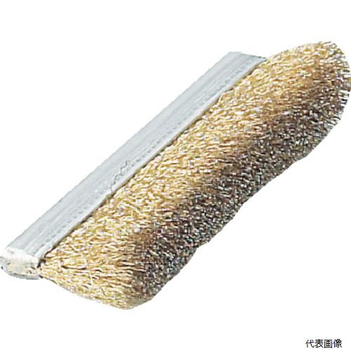 【特長】 ●先のブラシ部分のみです。 【用途】 ●金属面のサビ取り、バリ取り、塗装はく離など。 【仕様】 ●毛材：真鍮 ●行数(行)：1 ●線径(mm)：0.15 ●植付(mm)：60 ●毛丈(mm)：15 ●全長(mm)：60 ●材質(ハ...