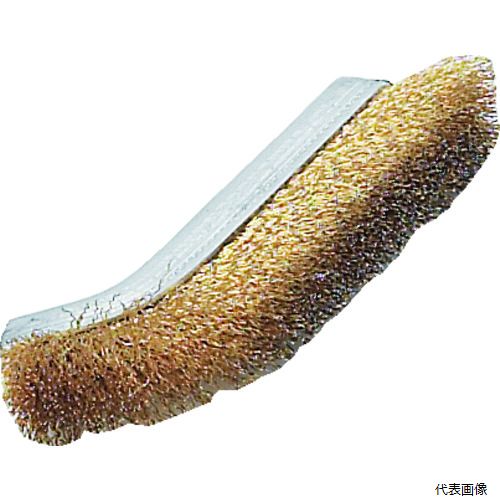 【特長】 ●チャンネルブラシJ型・フラットJ型の先のブラシ部分のみです。 【用途】 ●金属面のサビ取り、バリ取り、塗装はく離など。 【仕様】 ●毛材：真鍮 ●行数(行)：1 ●線径(mm)：0.15 ●植付(mm)：80 ●毛丈(mm)：1...