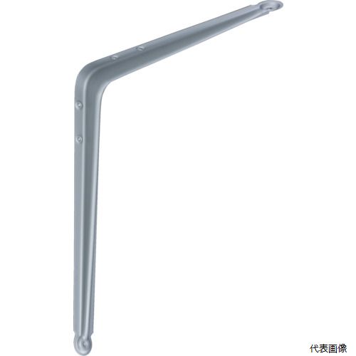 【特長】 ●棚受金具のスタンダードです。 ●補助リブを入れ、ねじれにも強くなりました。 【用途】 ●事務所、工場、倉庫などでの棚の設置。 【仕様】 ●色：シルバーメタリックつや消し ●板厚(mm)：0.7 ●H(mm)：200 ●D(mm)...