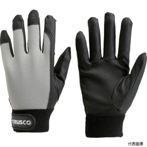 【特長】 ●革より柔らかい新素材を使用しています。 ●柔軟性・通気性・透湿性に優れ、耐久性にも優れています。 ●エンボス加工を施し、グリップ性能に優れています。 【用途】 ●内装工事、建築土木、重機運転に。 【仕様】 ●色：グレー ●サイズ...