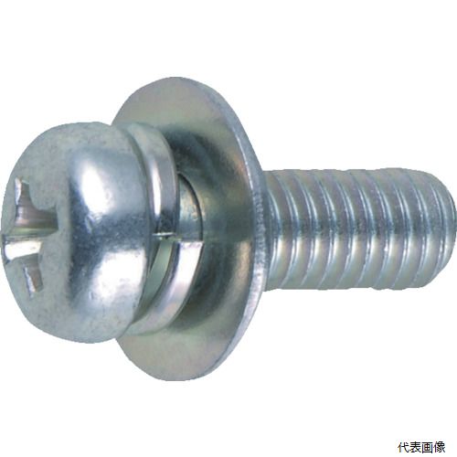 【特長】 ●環境負荷の少ない三価クロメート品です。 【仕様】 ●寸法(mm)d：M3 ●寸法(mm)L：10 ●ねじピッチ(mm)：0.5 ●適合ドライバー：プラスNo.2 ●強度区分：4.8 ●パッケージ：ボルトンパック（ブリスター） ●...