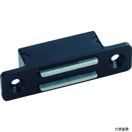 【特長】 ●外観露出を少なくでき、木製家具などに最適です。 【仕様】 ●全長(mm)：48 ●幅(mm)：12 ●厚さ(mm)：12.6+(2) ●吸着力(N)：30 ●取付ピッチ(mm)：37 ●色：黒 ●受座有無：無 ●埋込型 ●本体取...
