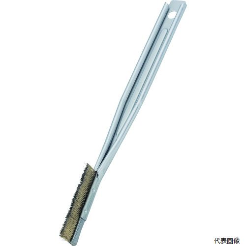 【特長】 ●従来のチャンネルブラシに比べてハンドルが持ちやすく、長時間使用しても指が痛くなりにくいです。 ●ハンドル部分には環境適応物質のメッキ処理をしています。 ●柄の後ろの部分がヘラの形状になっているので、こびりついた汚れを落とすのに適...