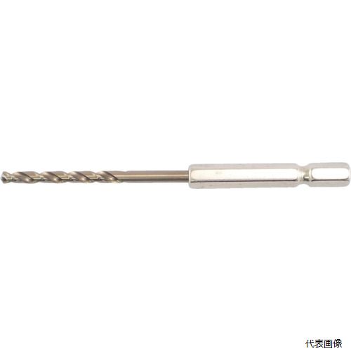 【特長】 ●充電インパクトドライバーにワンタッチで着脱が可能です。 ●ドリル先端にクロスシンニング加工を施してあります。 【用途】 ●被削材：ステンレス。 【仕様】 ●刃径(mm)：3.7 ●溝長(mm)：48 ●全長(mm)：101 ●シ...