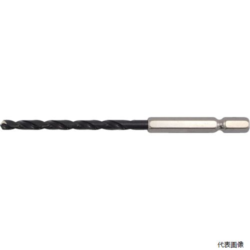 【特長】 ●ドリル先端にクロスシンニング加工を施してあります。 ●充電ドライバーにワンタッチで着脱が可能です。 【用途】 ●被削材：一般鋼。 【仕様】 ●刃径(mm)：4.5 ●溝長(mm)：56 ●全長(mm)：111 ●シャンク径(mm...