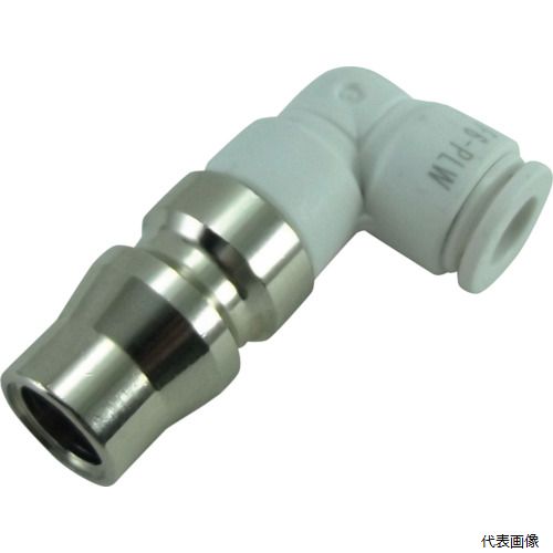【用途】 ●配管より装置などへの接続（カップリング）。 【仕様】 ●適合チューブ外径D(mm)：6 ●流体温度(℃)：-5〜60℃ ●使用流体：空気 ●使用圧力：1MPa ●流体温度(℃)：-5〜60℃ 【材質／仕上】 ●樹脂部品：難燃性ポ...