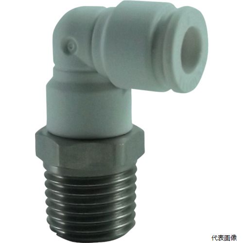 【仕様】 ●適合チューブ外径D(mm)：6 ●接続口径：R1/4 ●六角対辺(mm)：14 ●使用流体：空気、水 ●使用圧力：1MPa(空気)、0.3MPa(水) ●流体温度(℃)：-5〜60℃(空気)、5〜40℃(水) 【材質／仕上】 ●...