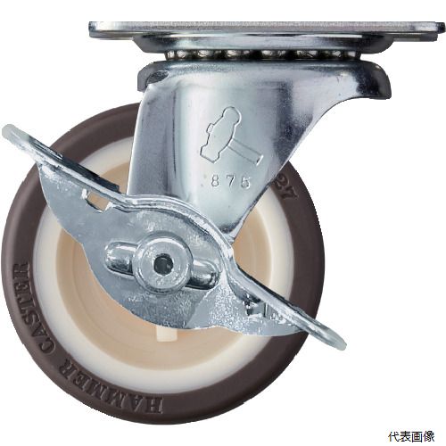【特長】 ●最も生産量が多く、様々な場所で使用されています。 ●RoHS適合品です。 【用途】 ●屋内・外を問わずオールマイティーな軽量タイプです。 【仕様】 ●許容荷重(daN)：55 ●許容荷重(kgf)：56.1 ●車輪径D(mm)：...