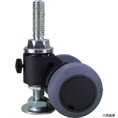 【特長】 ●走行音が静かで、床面へのダメージを防ぎます。 【仕様】 ●許容荷重(daN)：58.8 ●許容荷重(kgf)：60 ●車輪径D(mm)：50 ●車輪幅(mm)：70 ●取付高H(mm)：67 ●軸長L(mm)：35 ●ねじT：M...