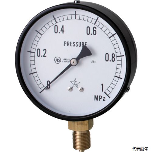 【特長】 ●耐久性に優れています。 ●蒸気に使用できます。 ●JISB7505-1規格品です。 ●使用目的により色々な性能の物を製作できます。 【仕様】 ●圧力レンジ(MPa)：0〜0.4 ●最小目盛(MPa)：0.01 ●呼称：AMT3/...