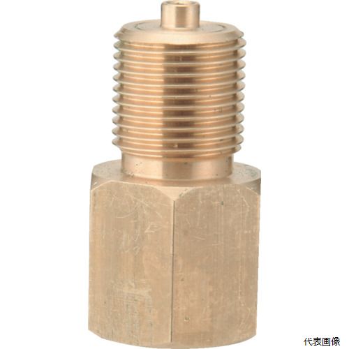 【特長】 ●圧力計用の接続ジョイントです。 ●取付ねじd1×d2：G1/2×G3/8 ●ねじ長さ(mm)：18 ●全長(mm)：40 【材質／仕上】 ●黄銅 【入数】 ●1個 他のサイズはこちら 在庫のない商品は検索に表示されない場合がござ...