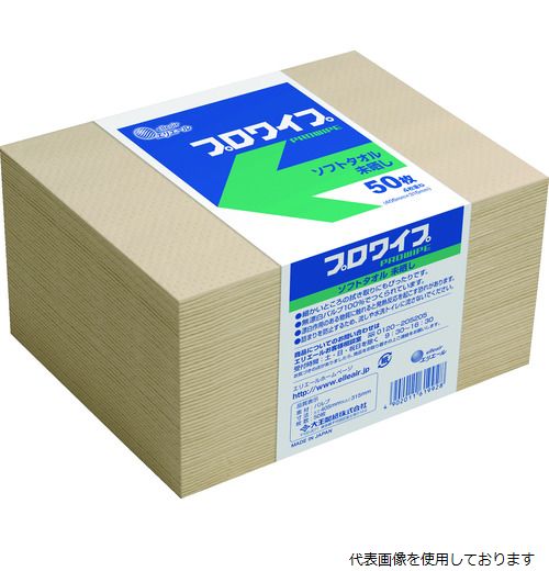 【特長】 ●柔らかさが向上し、拭き取りやすく、より使い勝手がよくなりました。 ●強度が強く厚みがあり、破れにくいので様々な所で活用できます。 【用途】 ●食品工場、一般工場における比較的大まかな汚れの拭き取り。 ●シートサイズ(mm)：40...