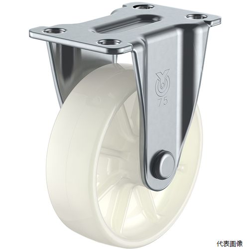 【特長】 ●走行性、耐荷重性を備えた小型キャスターです。 【用途】 ●台車や家具、什器に。 【仕様】 ●許容荷重(daN)：60 ●許容荷重(kgf)：61.2 ●車輪径D(mm)：50 ●車輪幅(mm)：28 ●取付高H(mm)：70 ●...