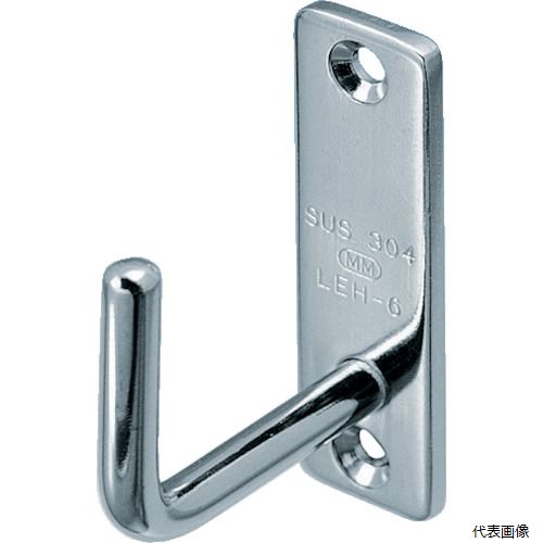 【特長】 ●口の開きが広く、物を掛ける作業が効率的です。 ●掛ける部分に奥行きがあり、厚みのある道具が掛けられるタイプです。 【用途】 ●壁面・床面・柱などに設置し、チェーン・ワイヤ・ロープの壁面金具として。 【仕様】 ●幅(mm)：24 ...