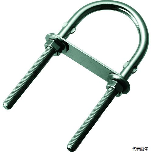 【特長】 ●壁面・床面・地面への固定金具です。 【用途】 ●チェーン・ワイヤ・ロープの端末金具として。 【仕様】 ●使用荷重(kN)：0.29 ●ねじ径：M5×0.8 ●D(mm)：5 ●L1(mm)：73 ●L2(mm)：25 ●L3(m...