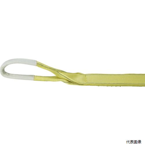 【特長】 ●伸びが少ないため、寸法安定性に優れています。 ●片側の縫製が2重のため柔らかく、チョーク吊りに最適です。 ●強靭な合成繊維を使用していますので、引張強度・耐久性・耐候性・防腐性に優れています。 ●使用限界がわかる標示(緑色の糸)...