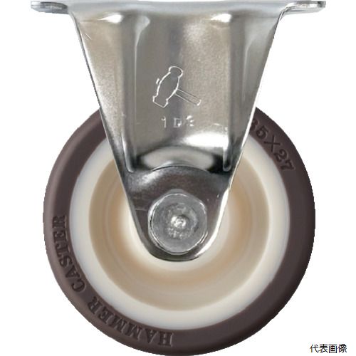 【特長】 ●耐食性・耐水性に優れたオールステンレス製です。 ●RoHS適合品です。 【用途】 ●水周り・食品・水産関係に多く使われています。 【仕様】 ●許容荷重(daN)：70 ●許容荷重(kgf)：71.4 ●車輪径D(mm)：65 ●...