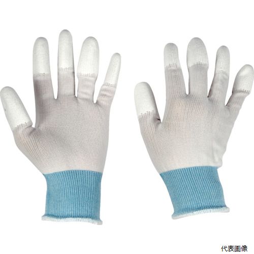 【特長】 ●ホコリの発生を抑制する長繊維ウーリーナイロンを使用しています。 ●指先のみウレタン樹脂コートを施し、フィット感を損わず、またすべり止め効果に優れます。 ●通気性に優れムレにくく快適です。 【用途】 ●食品（加工）業、電気電子部品...