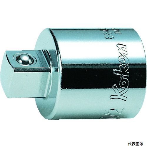 【特長】 ●ハンドルに異なる差込角のソケットを接続するアダプターです。 【用途】 ●19.0mm差込角のハンドルで異なる差込角のソケット接続に。 【仕様】 ●差込角凹(mm)：19.0 ●差込角凸(mm)：12.7 ●全長(mm)：47 【...