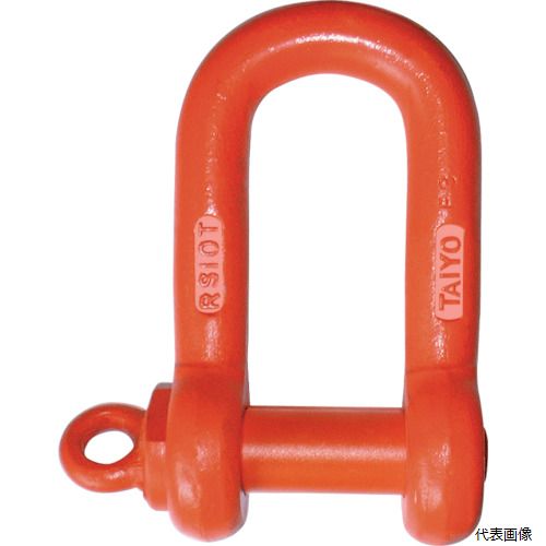 【特長】 ●磁粉探傷検査および全面焼き入れを施した高品質シャックルです。 【用途】 ●荷役作業、多目的連結金具として。 【仕様】 ●基本使用荷重(t)：8 ●タイプ：ねじ込みタイプ ●寸法(mm)B：50 ●寸法(mm)t：26 ●寸法(m...