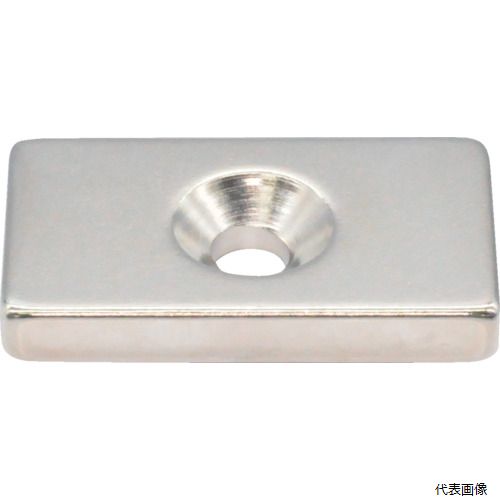【特長】 ●磁石の中で最強の磁場をもちます。 【用途】 ●センサー、機構品の吸着用。 【仕様】 ●表面磁束密度(T)：0.36 ●吸着力(N)：103.98 ●幅(mm)：20 ●長さ(mm)：34.5 ●厚さ(mm)：5 ●適合ねじ：M5...