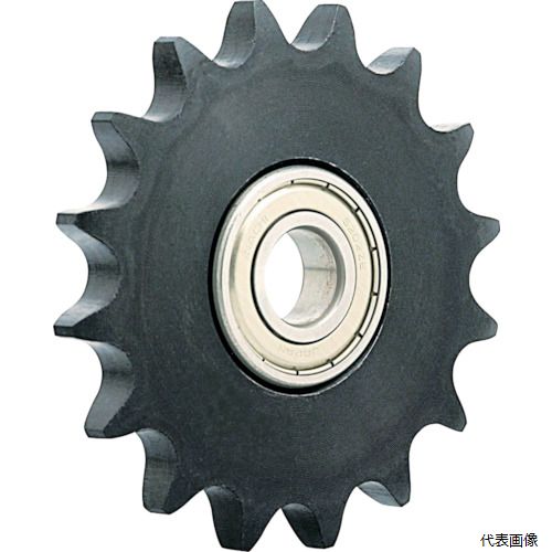 【特長】 ●無給油でも使用可能です。 ●静かな回転です。 ●中荷重、中速用途に最適です。 ●ボールベアリング圧入です。 【用途】 ●ピンとタイトナーを組み合わせ、チェーンの伸びの調整に。 【仕様】 ●チェーンNo.：35 ●歯数：20 ●外...