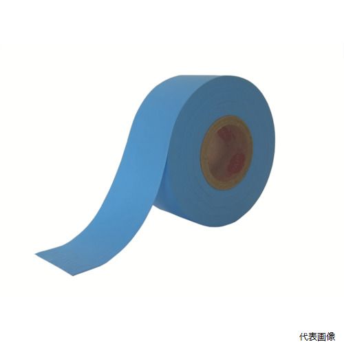 【特長】 ●カラフルで目立つ標識用ビニールテープです。 【用途】 ●測量・土木・植林の目印用。 ●植木、樹木調査などの領域表示の目印に。 ●色：ブルー ●幅(mm)：30 ●長さ(m)：50 ●厚さ(mm)：0.08 ●カラー：5色展開(1...