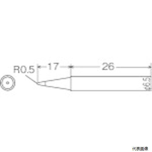 【特長】 ●交換用こて先です。 【仕様】 ●適合機種：PX-601/601AS/501/501AS・RX-701AS/711AS・CXR-31/41 ●コテ先名称：R0.5mm ●品名：替えこて先 ●ヒーター分離式 ●耐蝕性こて先です。 【...