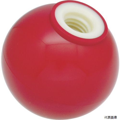 【特長】 ●スタンダードな樹脂の握り玉です。 ●ねじ部はテーパー仕上げです。 【仕様】 ●外径(mm)：25 ●ねじ寸法：M8×1.25 ●ねじ深さ(mm)：14 ●色：赤 ●芯金なしタイプ 【材質／仕上】 ●ABS樹脂 【注意】 ●接着剤...