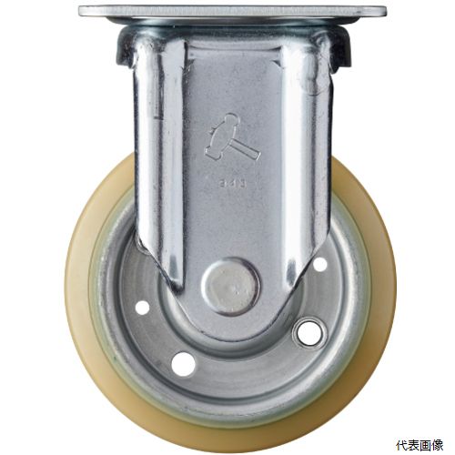 【特長】 ●特殊鋼を使用した420YS／413YSと併用できる固定式キャスターです。 ●使用例：工場や店舗、事業所などのさまざまな環境で幅広く使用されています。 ●車輪はラジアルボールベアリング入りです。 【仕様】 ●許容荷重(daN)：1...