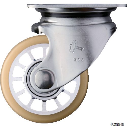 【特長】 ●耐蝕性・耐水性に優れた低床式重荷重用オールステンレスキャスターです。 ●使用例：クリーンルーム等の錆や腐蝕をきらう環境で使用される半導体製造装置等の機器に最適です。 【用途】 ●クリーンルームなどの錆や腐食を嫌う場所に。 ●半導...