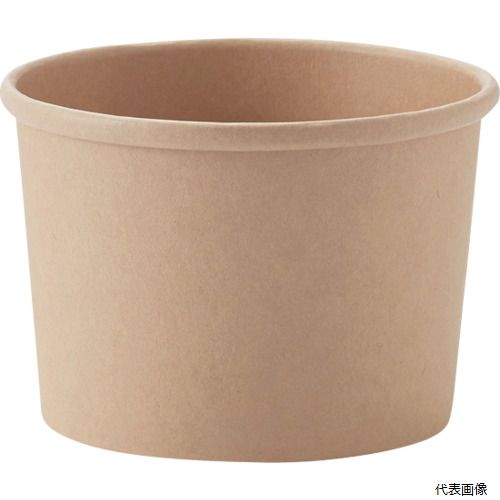 【特長】 ●ナチュラル感のあるおしゃれなクラフトのペーパーカップです。 ●スープやお惣菜など、幅広いメニューのテイクアウト用として。 ●アウトドアやレジャー、ホームパーティー等にもお薦めです。 ●別売で「未晒フードカップ深型235／350m...