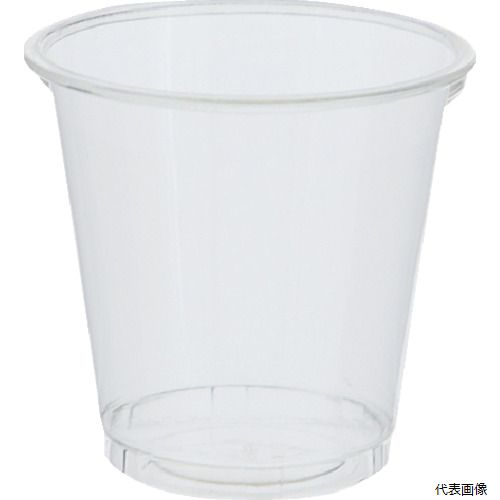 【特長】 ●透明度の高い高品質PETカップです。 ●耐油性・耐薬性に優れています。 ●展示会やイベントなどの試飲、アウトドアのデザートにおすすめです。 ●別売で「A-PET平フタ62mm口径用穴なし」があります。 【仕様】 ●容量(ml)：...