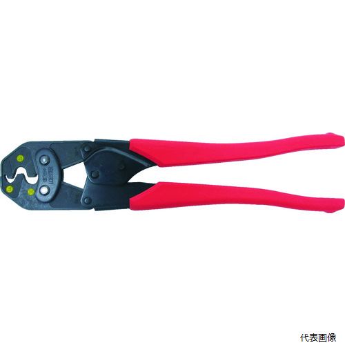 【特長】 ●油圧式工具しか対応できなかった38mm［［の2乗］］にも対応でき、動力分電盤などの狭いスペースでの作業に最適です。 ●えりもとまでカバーしたロンググリップなので、仮押さえもしっかりできます。 ●成形確認機構内蔵です。 ●JISC...