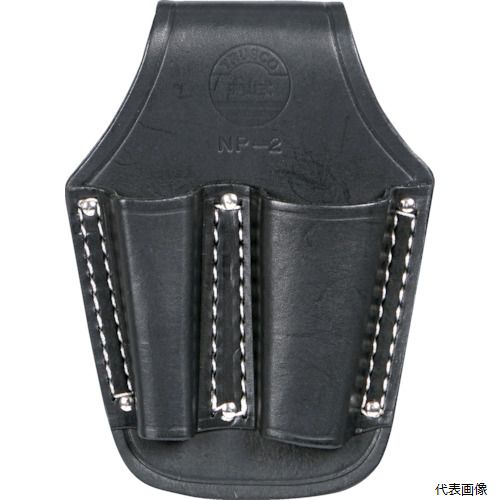 【特長】 ●高品質で丈夫な牛ヌメ革を使用し、型押し加工をしていますので使い込むほどに工具に馴染みます。 ●高級牛ヌメ革にステンレスの鋲を使用していますので、工具が錆びにくく耐久性・耐摩耗性に優れています。 【仕様】 ●色：ブラック ●形状：...