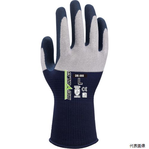 【特長】 ●手の甲部分にマイクロファイバーなど2種類の繊維素材を組み合わせることにより、優れた伸縮性と通気性で、快適に作業を行なえる作業用手袋です。 ●天然ゴムコーティングの特殊すべり止め加工により、水に濡れたものでもしっかりグリップ力を発...