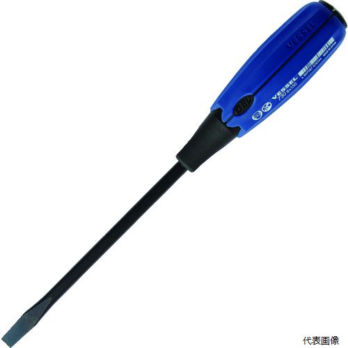 【特長】 ●手のひらに合わせてグリップ形状が変化する新開発ゲル入りグリップです。 ●ハンマーで叩ける星型ナット付の貫通タイプです。 ●手にフィットするため回しやすく強い締め付けができます。 【仕様】 ●刃先：［［−］］8.0 ●軸長(mm)...