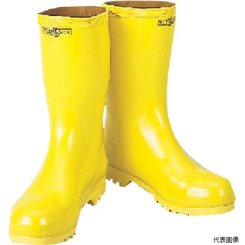 【特長】 ●先芯入りの軽作業用安全靴です。 ●耐油性、耐滑性に優れています。 ●踏み抜き防止板入りです。 ●滑り止め強化をしています。（靴底） 【用途】 ●中・低濃度の酸及びアルカリを取扱う作業 【仕様】 ●寸法(cm)：27.0 ●靴丈(...