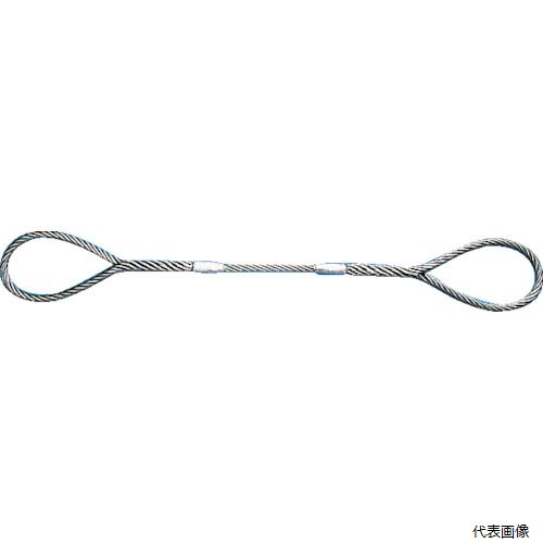 【特長】 ●JIS規格適合品のワイヤロープを使用しています。 ●「労働安全衛生規則第475条」及び「クレーン等安全規則第219条」に規定された方法に則り加工している商品です。 ●編み込み加工部の端末を特殊スリーブにて圧着加工しており、加工部...