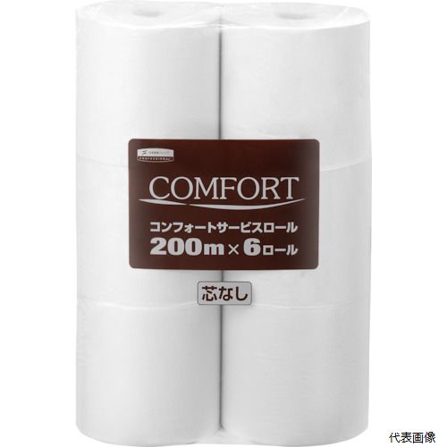 【特長】 ●長巻200m／ロールにも関わらず、通常のディスペンサーにセットできます。 ●芯無しで最後まで使用でき、余計なゴミが発生しません。 ●再生紙を使用し、環境に配慮した製品です。 ●省スペースで災害時の備蓄用にも最適です。 ●交換回数...