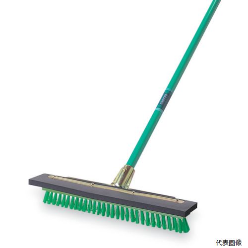 【特長】 ●デッキブラシ、汚水取りワイパーを合体しました。 ●使いやすい幅広タイプです。 【仕様】 ●幅(mm)：450 ●長さ(mm)：1380 【材質／仕上】 ●柄：スチール（ポリエチレン接着被膜） ●甲：スチール ●毛：塩化ビニール（...
