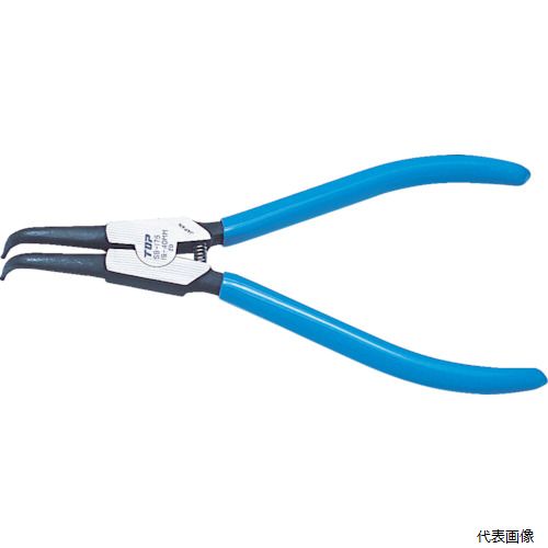 【特長】 ●オール鍛造品、一体成形です。 ●耐久力・耐荷重性抜群です。 ●先端部は逆テーパー加工により、リングを確実にキャッチします。 ●シャフト（軸）用専用タイプです。 【用途】 ●ホール（穴）用スナップリングの脱着作業に最適。 【仕様】...
