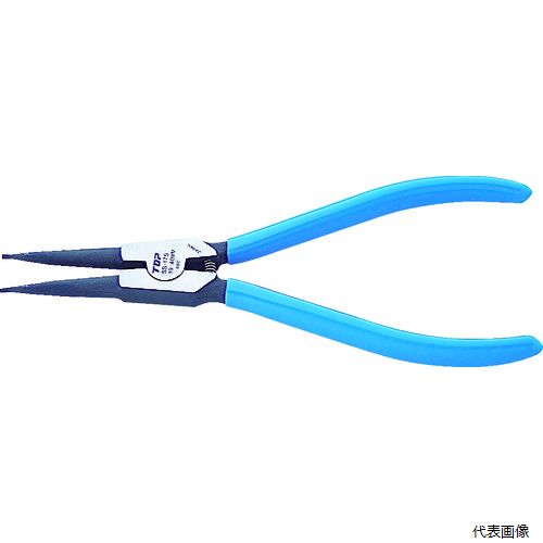 【特長】 ●オール鍛造品、一体成形です。 ●耐久力・耐荷重性抜群です。 ●先端部は逆テーパー加工により、リングを確実にキャッチします。 ●シャフト（軸）用専用タイプです。 【用途】 ●シャフト（軸）用スナップリングの脱着作業に。 【仕様】 ...