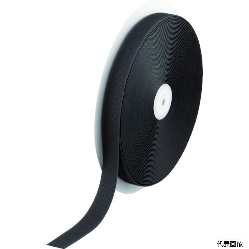 【特長】 ●繊維製品なので軽く、お好みのサイズにカットでき、縫製取付や加工が容易にできます。 ●縫製取付の可能なものやA・B側を加工して結束バンドにも利用できます。 【用途】 ●さまざまな商品の固定に。 ●一般的なマジックテープ25m巻です...