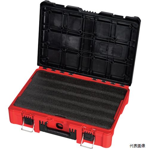 【特長】 ●自由にカスタマイズできるウレタンフォーム付です。 【用途】 ●工具、資材の収納、運搬に。 【仕様】 ●色：ブラック/レッド ●外形寸法(mm)間口：526 ●外形寸法(mm)奥行：386 ●外形寸法(mm)高さ：157 ●有効内...