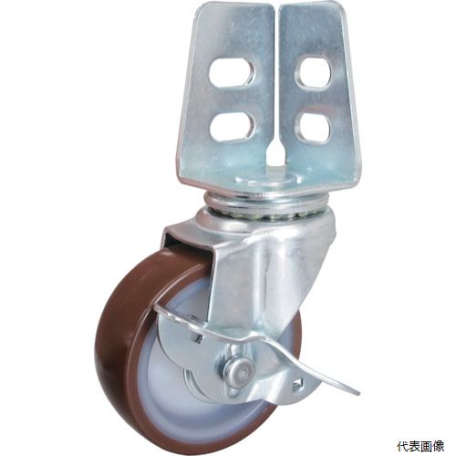 【特長】 ●アングルへの取り付けが簡単にできます。 【用途】 ●アングル式の棚や軽荷重機器運搬に。 【仕様】 ●許容荷重(daN)：60 ●許容荷重(kgf)：61.2 ●車輪径D(mm)：50 ●車輪幅(mm)：21 ●取付高H(mm)：...