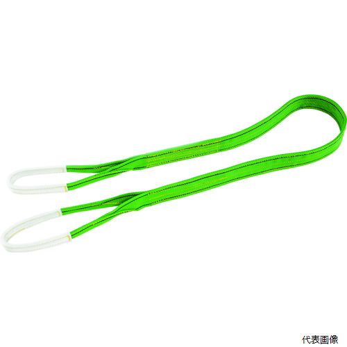 【特長】 ●強靭な合成繊維を使用しておりますので、引張強度・耐久性・耐候性・防腐性に優れています。 ●廃棄の目安が一目でわかる使用限界標示があります。 【用途】 ●一般玉掛け作業。 ●基本使用荷重(t)：1 ●全長(m)：2 ●ベルト寸法(...