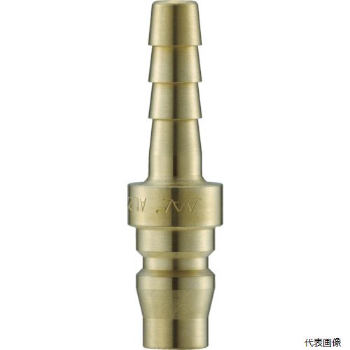 【特長】 ●材質・サイズ・取付形状が豊富で汎用性が優れています。 【用途】 ●工場内のエアー配管や空気工具用。 【仕様】 ●最高使用圧力(MPa)：1.0 ●使用流体：空気・水他 ●適合ホースサイズ(インチ)：1/2 ●最大衝撃圧力(MPa...