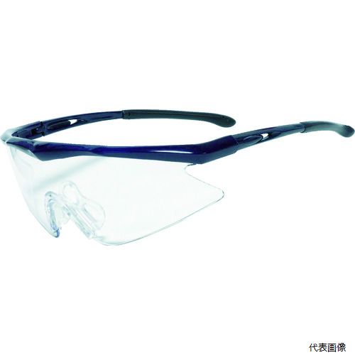 【特長】 ●ストレートツル設計でかけ外しがスムーズです。 ●UVカット(99.9%)仕様のレンズです。 【仕様】 ●レンズ色：クリア ●テンプル色：ダークブルー ●フレーム色：青色 ●レンズ厚(mm)：2.75 ●防曇加工：○ ●防傷加工：...